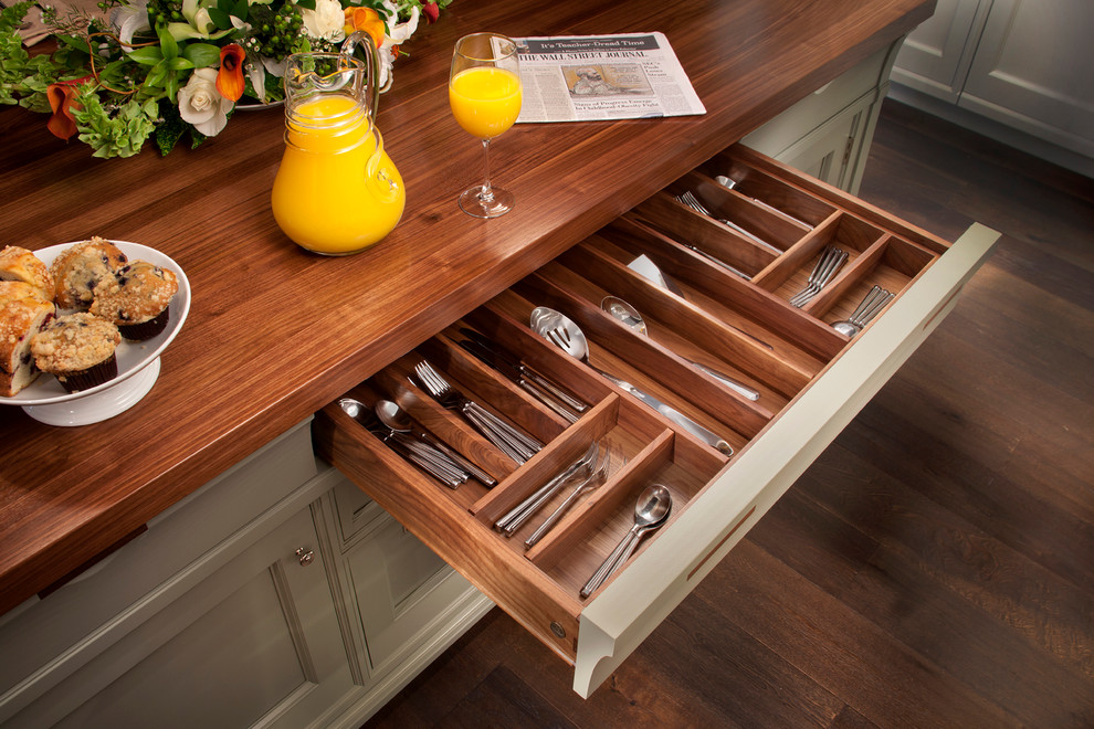 Detail of walnut cutlery divider - Traditional - Kitchen - Atlanta - by ...