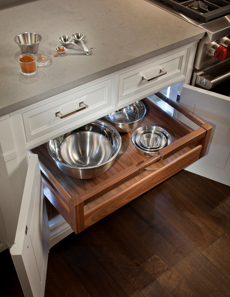 Detail of walnut pullout - Traditional - Kitchen - Atlanta - by CSI ...