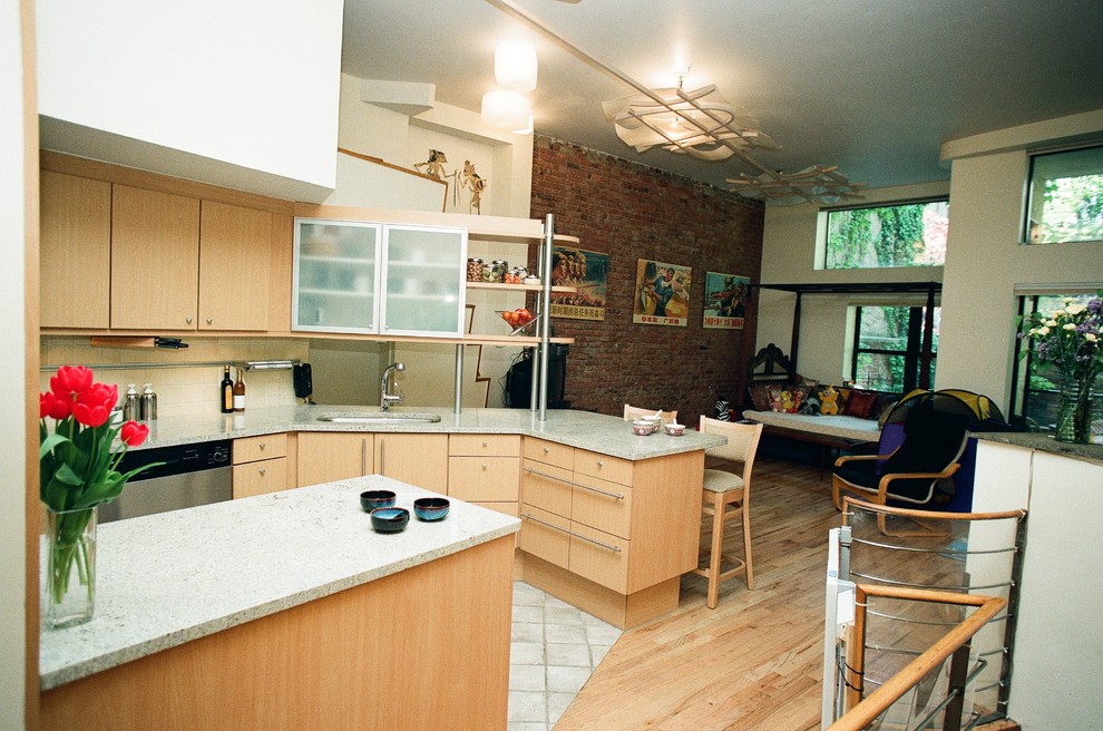 Diagonal Corner Kitchen Sinks - Modern - Kitchen - New York - by ...