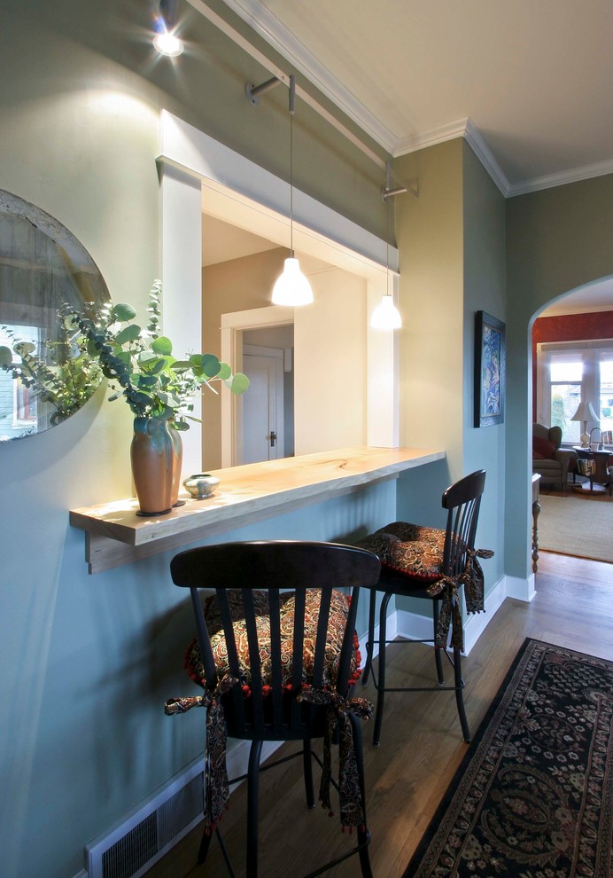 Dining room passageway to a completely remodeled kitchen - Traditional ...