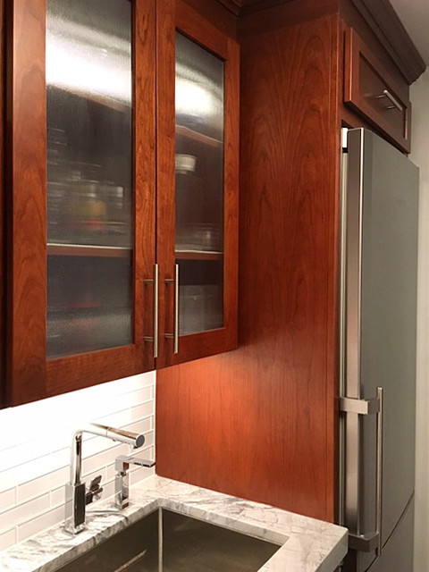 Direct Depot | Small Shaker Style Light Wood Stain Custom Kitchen ...
