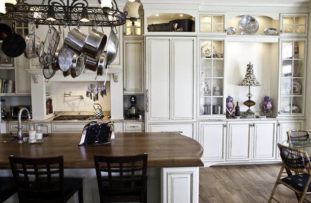 Distressed Walnut Countertop - Traditional - Kitchen - Atlanta - by J ...