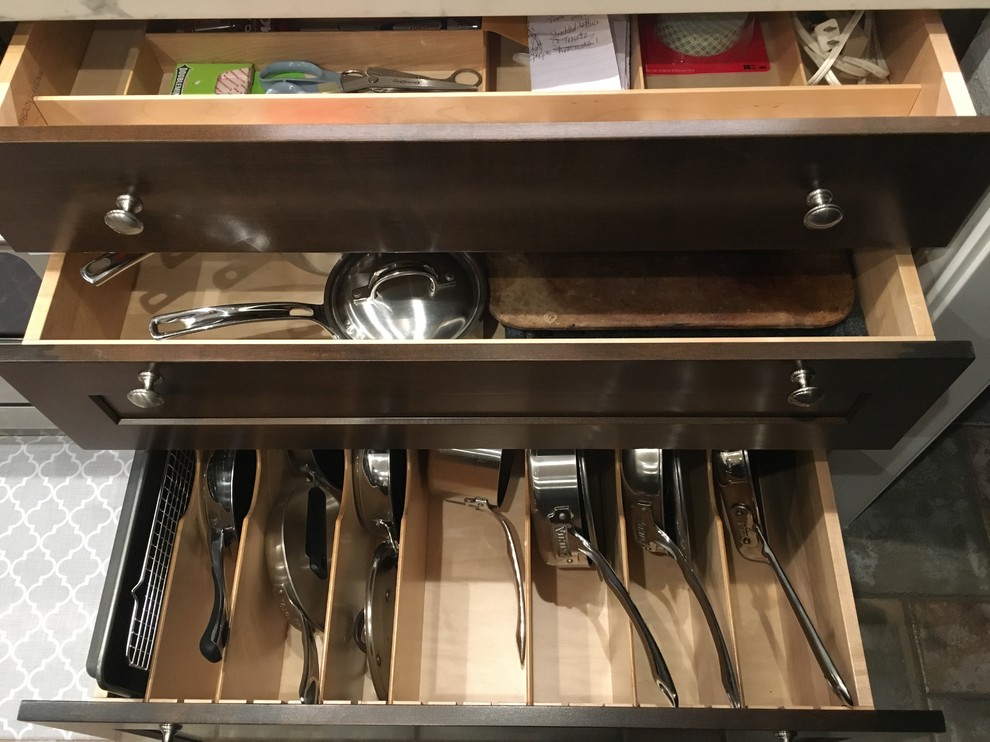 Divided Deep Drawers Provide Versitile Storage - Transitional - Kitchen ...