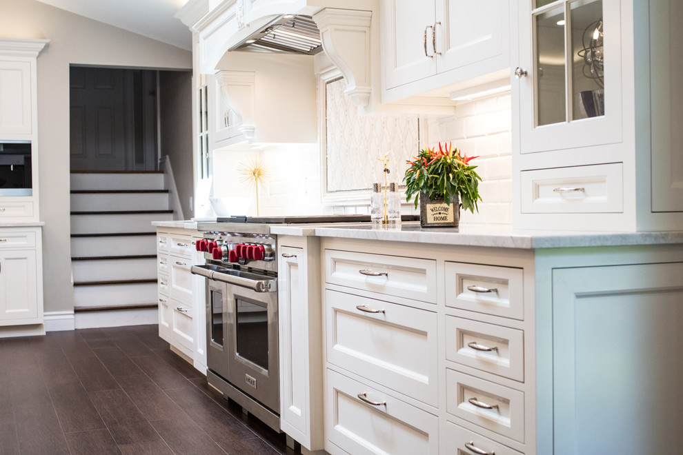 Double Island Kitchen, Gas Range - Transitional - Kitchen - New York ...