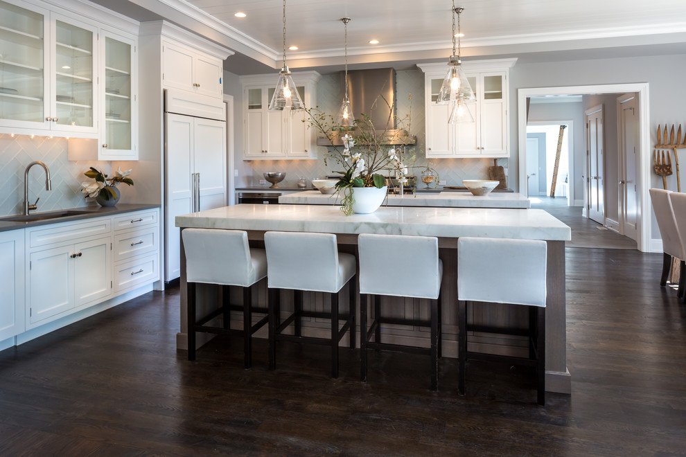Double Kitchen Island Dream - Transitional - Kitchen - New York - by ...