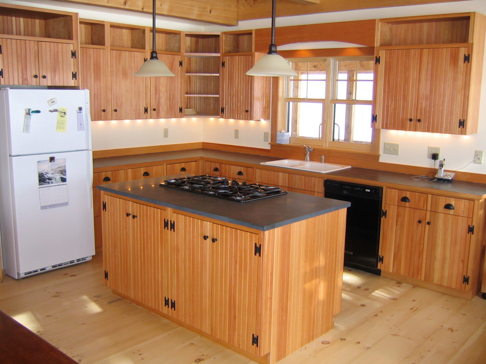Douglas Fir Beadboard Cabinets - Traditional - Kitchen - Burlington ...