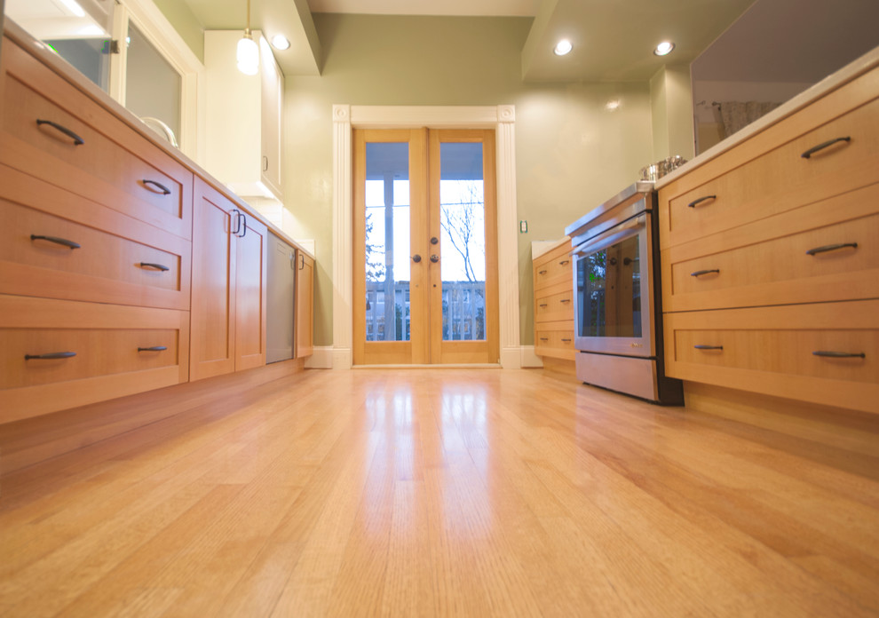 Douglas Fir Shaker Ikea doors & Kitchen Remodel Portland Oregon ...