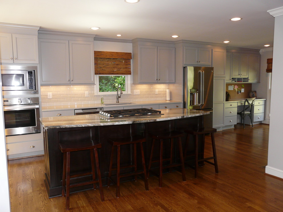 Dove Gray kitchen- Lovette Construction - Transitional - Kitchen ...