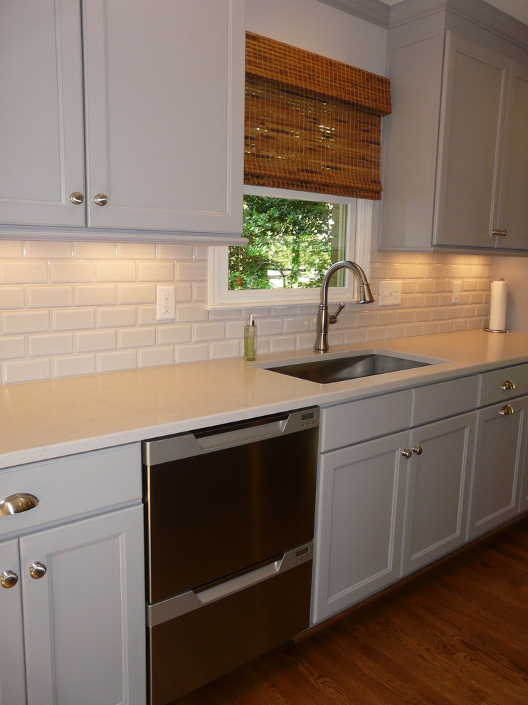 Dove Gray kitchen- Lovette Construction - Transitional - Kitchen ...