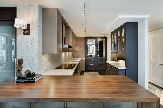 Downtown High Rise - Contemporary - Kitchen - Chicago - by 2 Design ...
