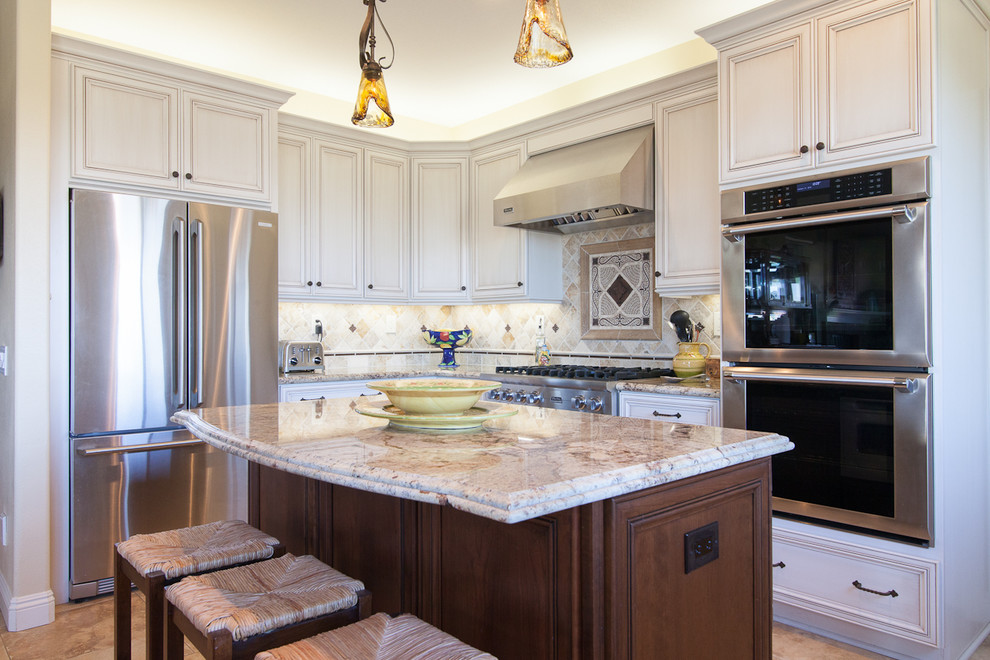 Dynasty, Anson, Maple/ Opaque, Pearl/Cognac - Eclectic - Kitchen - Los ...