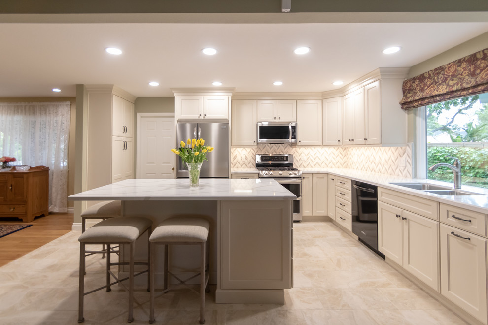 Dynasty cabinetry, Renner door style, Maple wood in Oyster finish ...
