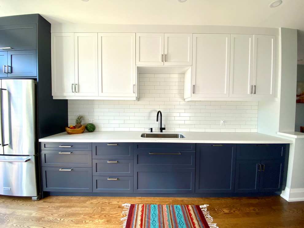 East York Semi 3rd Floor Addition - Kitchen - Contemporary - Kitchen ...