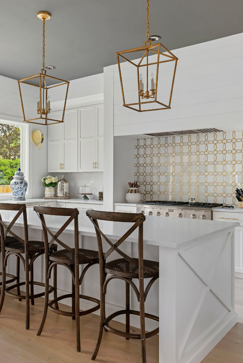 28+ White and Gold Backsplash ( LUXURY & ELEGANT ) - Sparkled Tiles