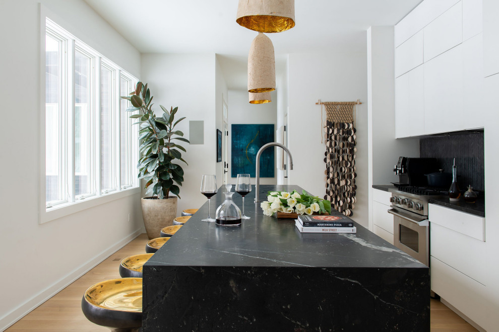 Ebony And Ivory - Contemporary - Kitchen - Miami - by SKIN Interior ...