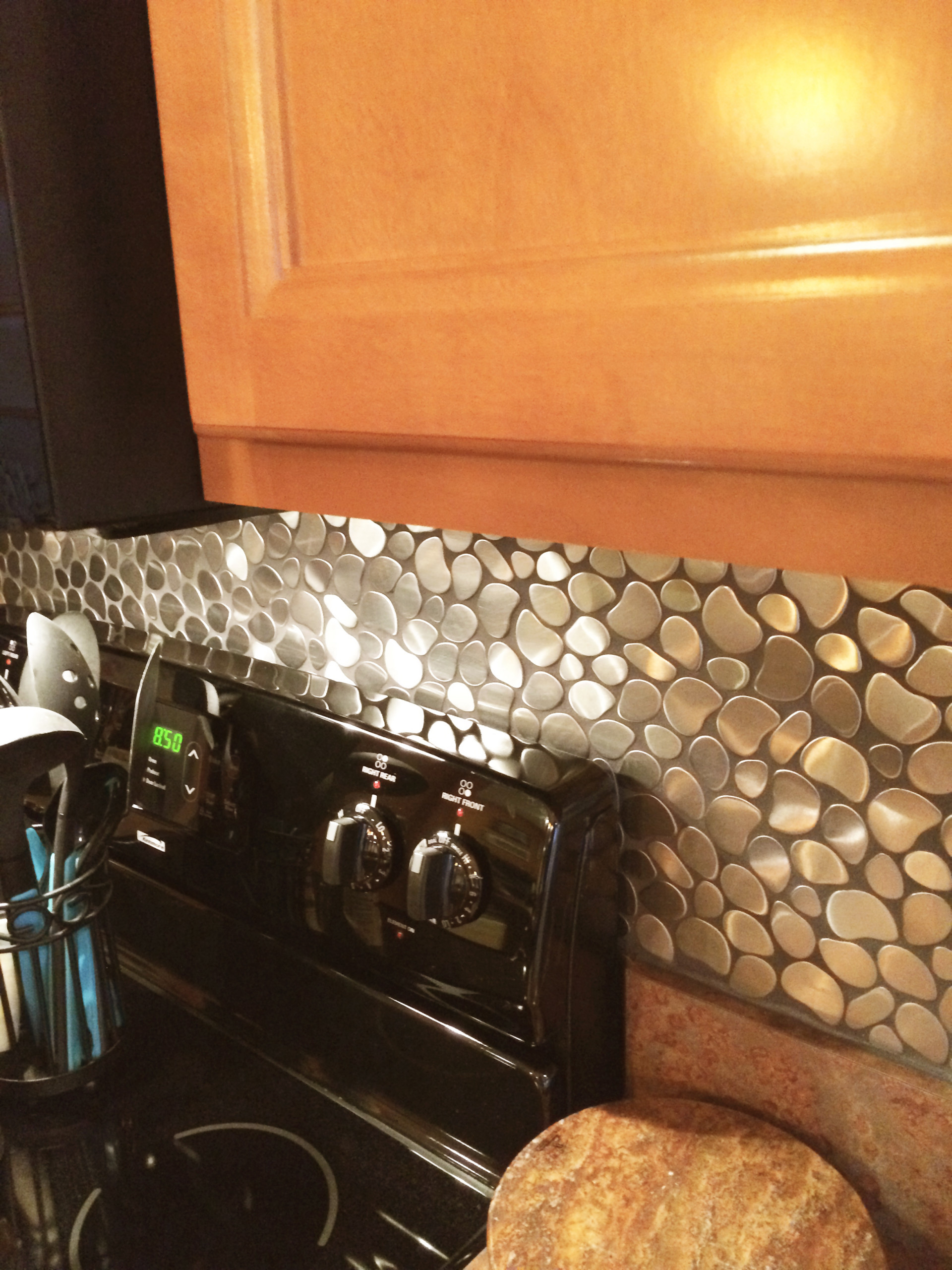 River Rock Backsplash Ideas Glazed Black River Rock Pebble Mosaic Tile
