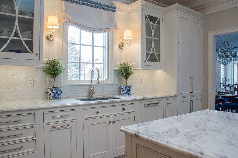 Elegant White Kitchen - Traditional - Kitchen - Cleveland - by Kitchen ...