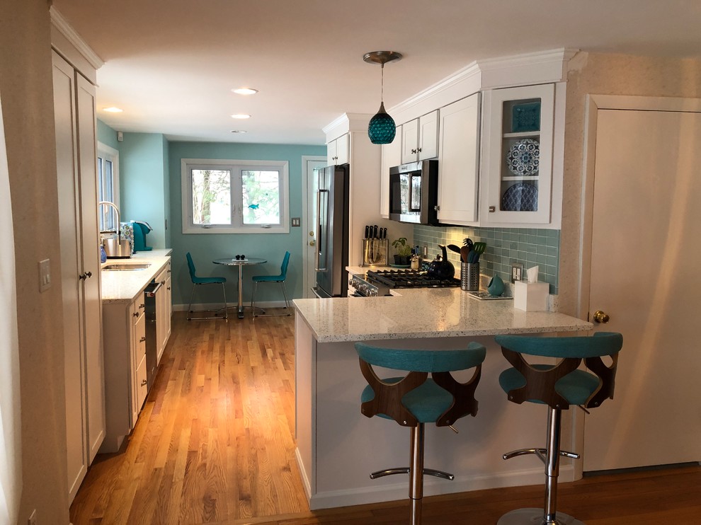 Element 1 1/4" polished Curava Recycled Glass Surfaces - Transitional ...