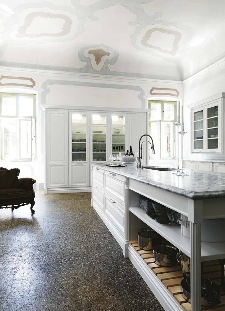Elite - Silk-effect white lacquer - Traditional - Kitchen - Other | Houzz