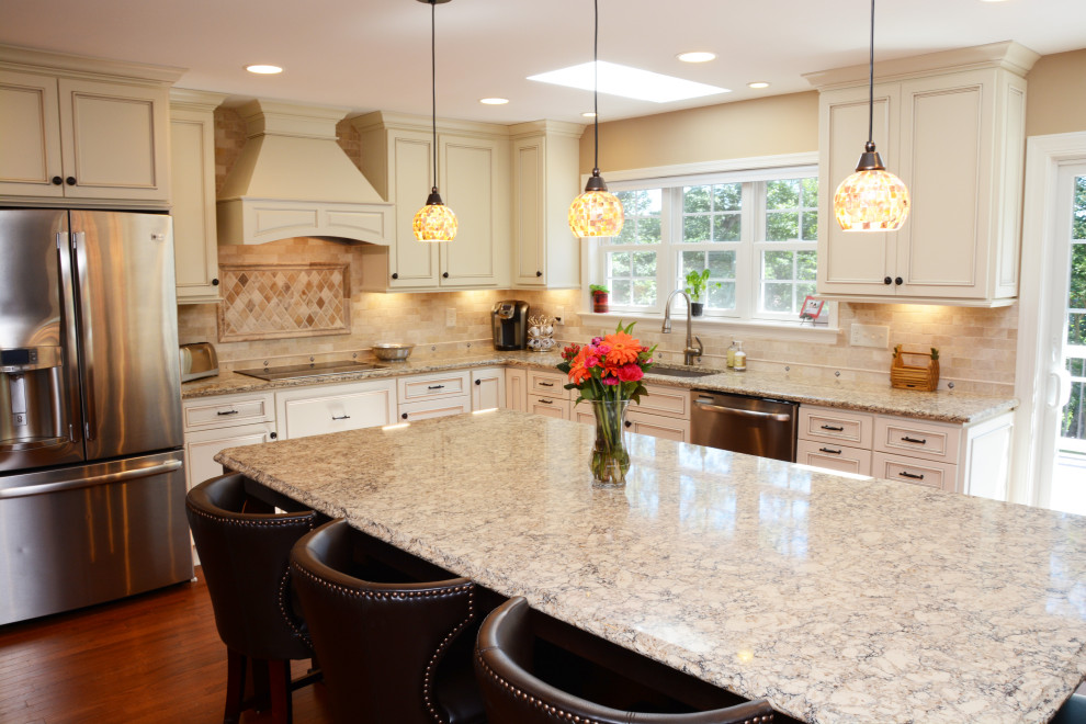 Ellicott City, MD Kitchen Beige Quartz Countertops - Transitional ...