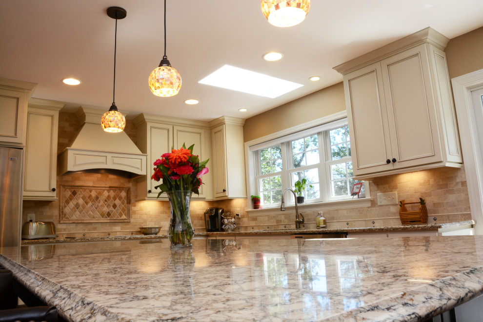Ellicott City, MD Kitchen Beige Quartz Countertops - Transitional ...
