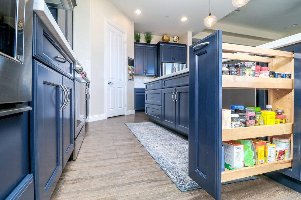 Emily Crossing Court Blue Cabinets - Contemporary - Kitchen - Las Vegas ...