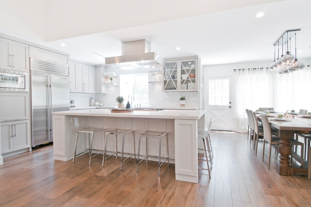 Encino- Traditional Open Concept Kitchen - Traditional - Kitchen - Los ...
