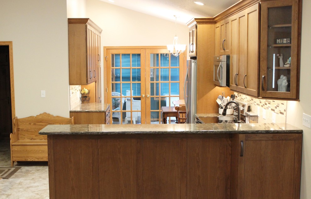 Erie, IL- Cherry Compliments Oak in a Remodeled Kitchen - Traditional ...