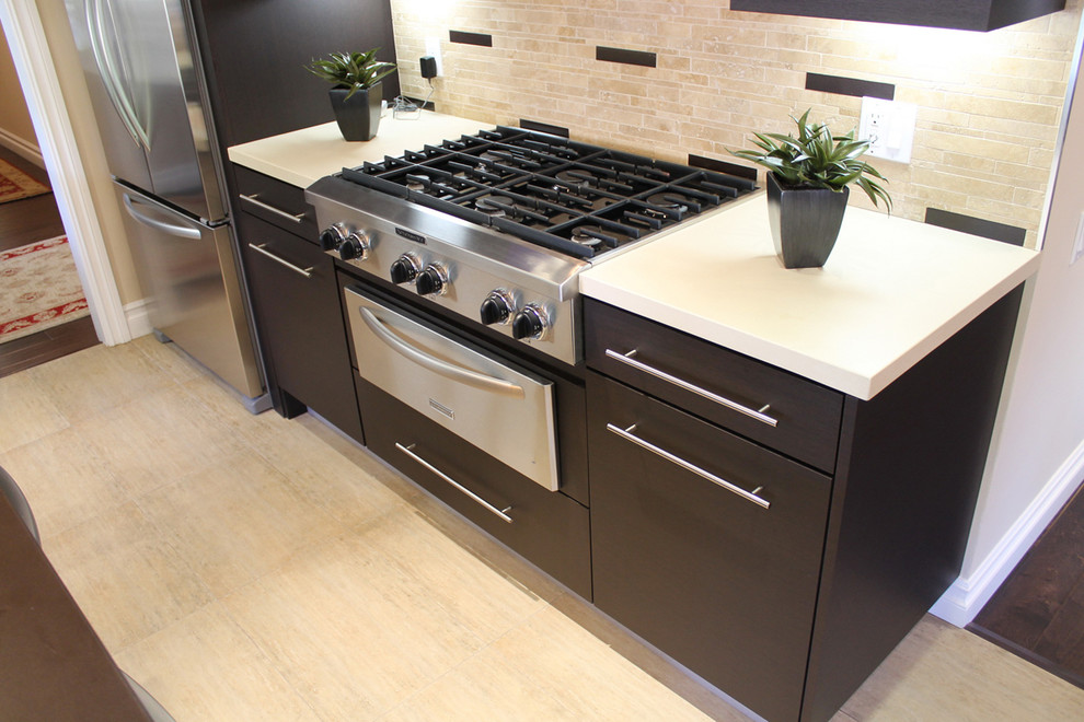 Espresso Modern kitchen designed by Bauformat - Contemporary - Kitchen ...