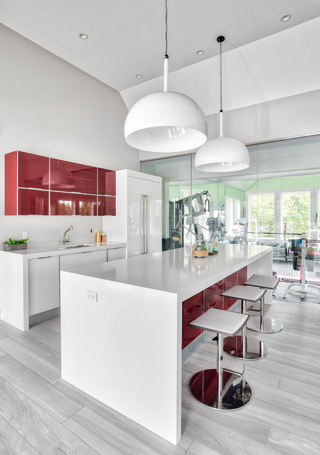 Exceptional Pool House Shows-Off Modern Kitchen and Bath - Modern ...