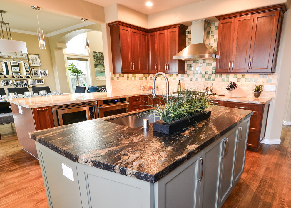 Exotic African Sapele Kitchen - Transitional - Kitchen - Tampa - by ...