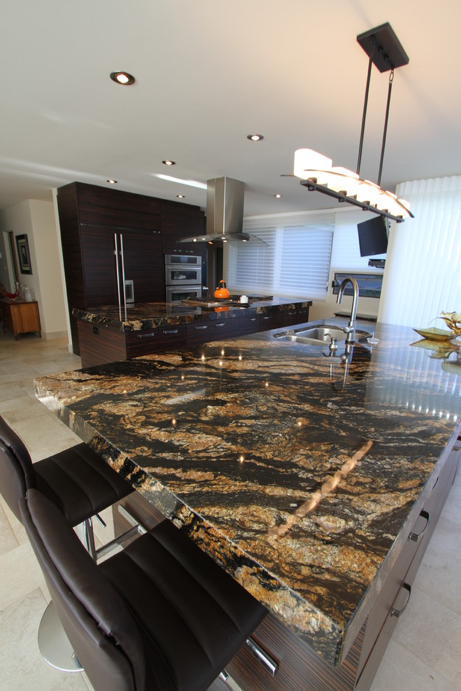 Exotic Wood, Amazing Counters and Frank Loyd Wright! - Modern - Kitchen ...