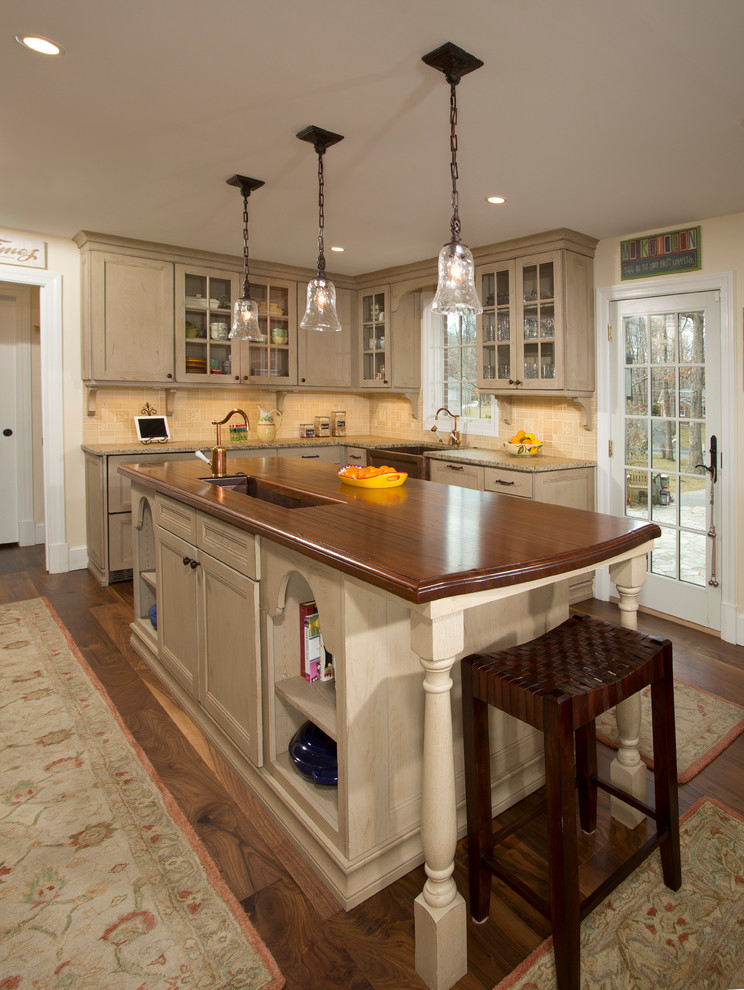 Expansive kitchen with island - Traditional - Kitchen - DC Metro - by ...