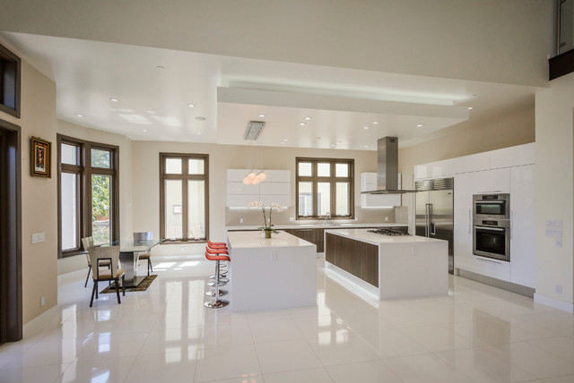 Expansive open-plan kitchen - Contemporary - Kitchen - San Francisco ...