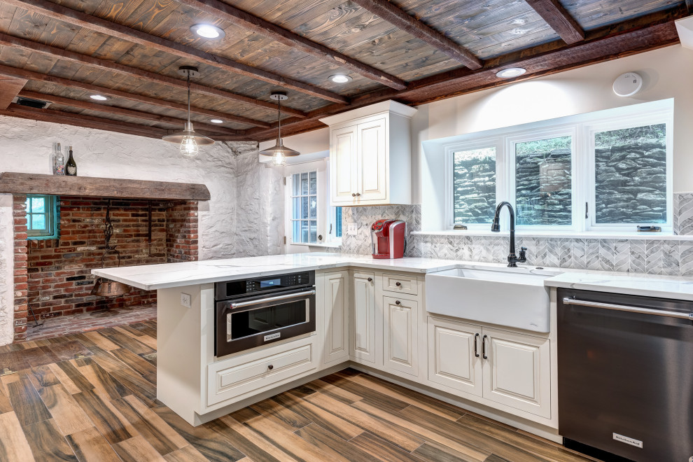 Exposed Wood Beams and Rafters - Rustic - Kitchen - Philadelphia - by ...