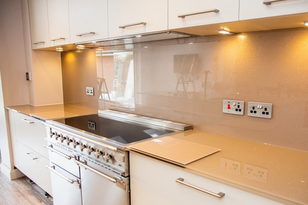 "EXPRESSO DELIGHT" - Glitter glass kitchen worktop, island and ...