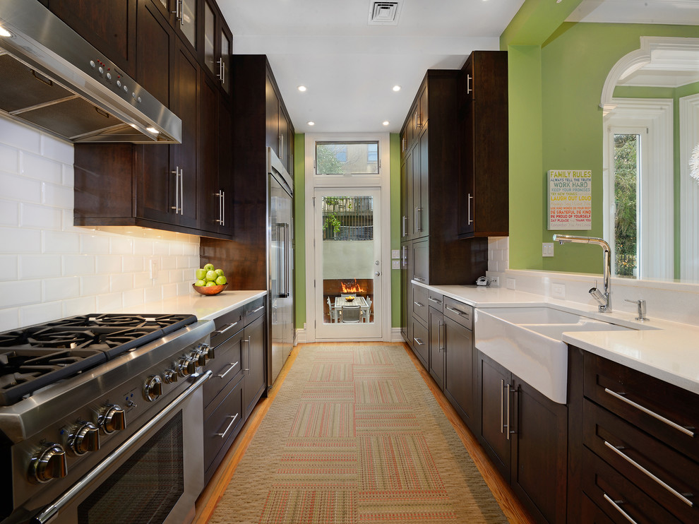 Extraordinary 28-foot wide Queen Anne mansion - Midcentury - Kitchen ...