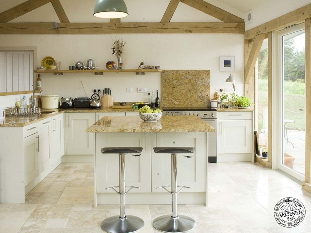 Facet Curved Timber Frame House - Traditional - Kitchen - Devon - by ...