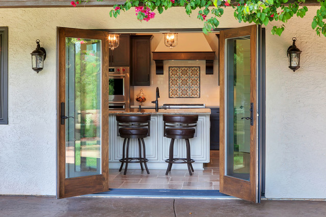 Fallbrook Exterior Folding Doors Leading to Kitchen Renovation ...