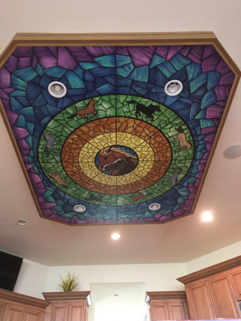 Faux Glass Ceiling Panels