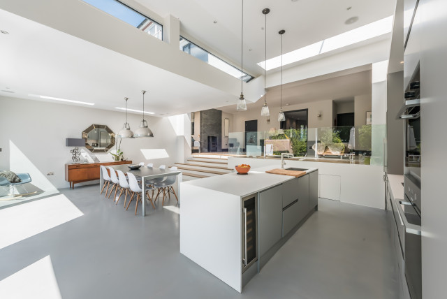 Floating ceiling with Italian Kitchen - Modern - Kitchen - London - by ...