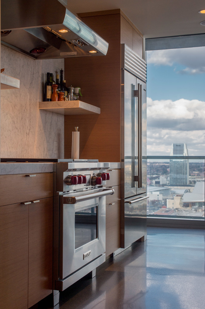 Floating Marble Shelves - Modern - Kitchen - Nashville - by Huseby ...