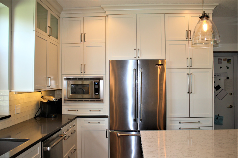 Floor To Ceiling Cabinetry With Stained Island - Transitional - Kitchen - Other - by Paramount ...
