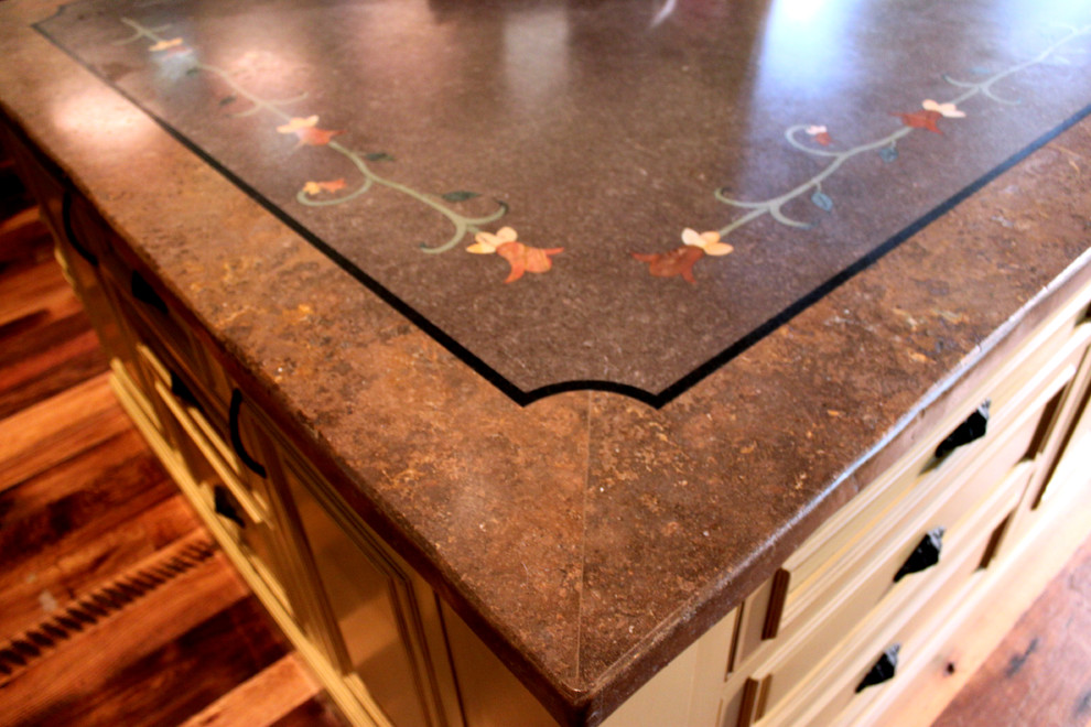 Floral Island Inlay - Traditional - Kitchen - Other - by Ceramic ...