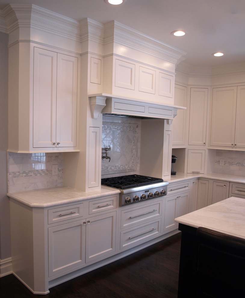 Flush Beaded Inset White Cabinets - Traditional - Kitchen - Newark - by ...