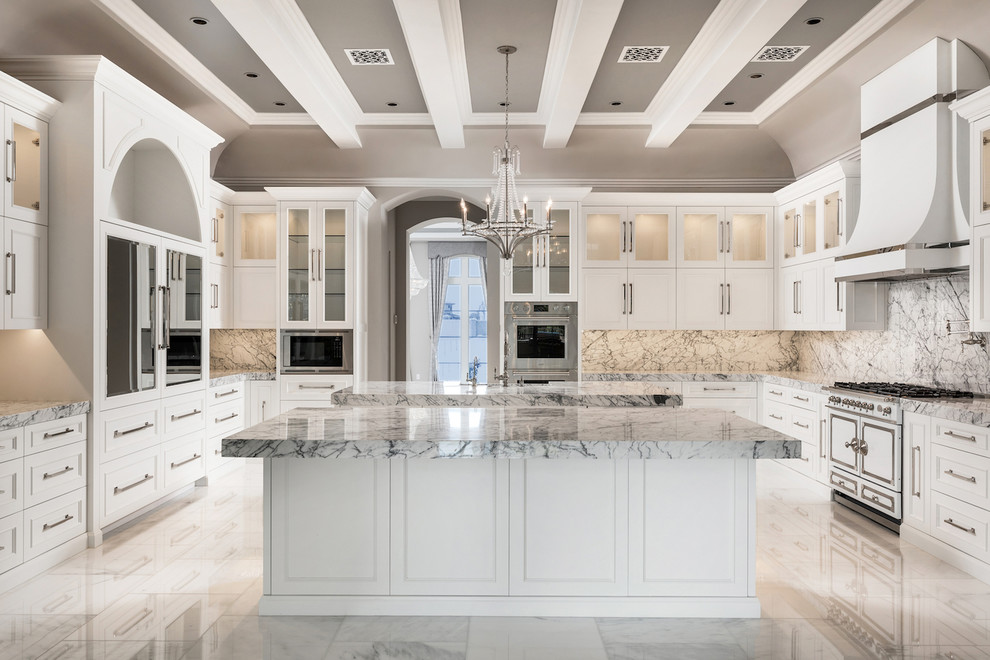 Double Marble Islands - Mediterranean - Kitchen - Phoenix - by ...