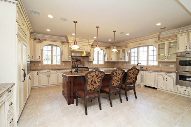 French Country white kitchen - Traditional - Kitchen - New York - by ...