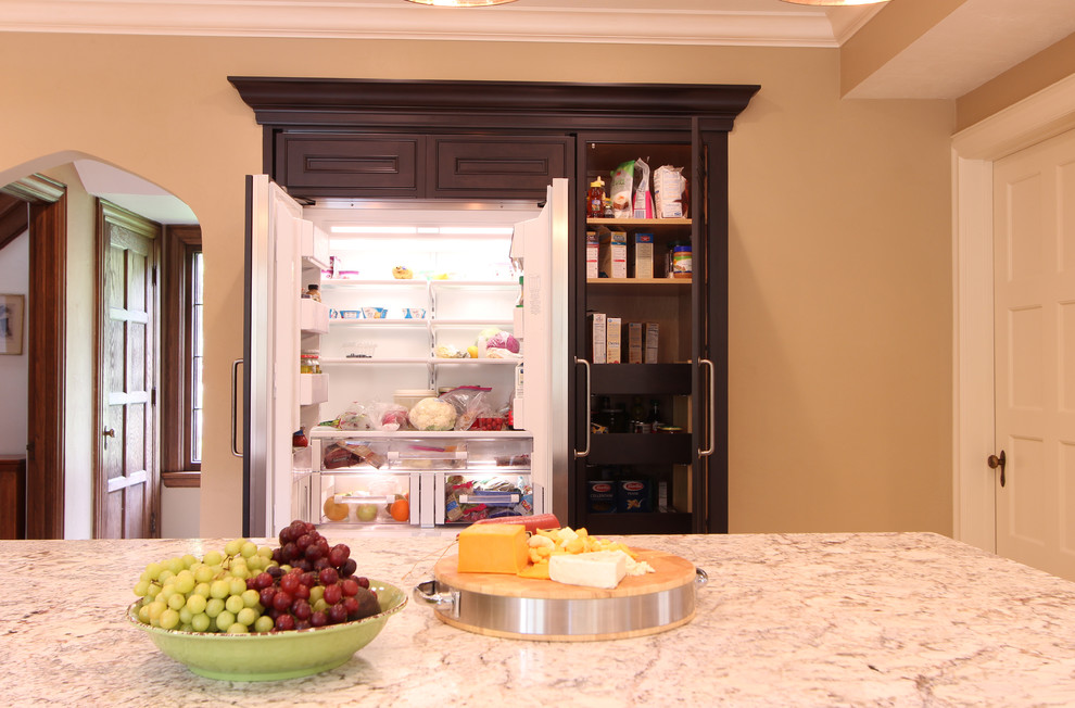 French Door Refrigerator with Built in Pantry Next To - Traditional ...