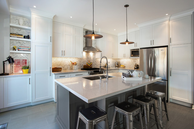 Fresh White Shaker Style Kitchen - Contemporary - Kitchen - Toronto ...