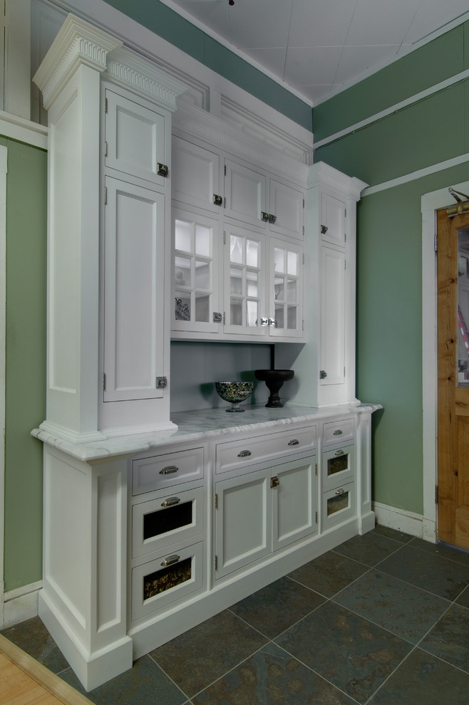 Full Inset Cabinets Painted White - Traditional - Kitchen - Chicago ...